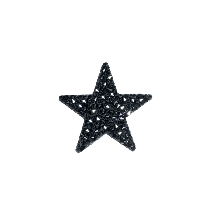 Sticker cristaux Swarovski® à roche ultra fine, Étoile noir de jais ...