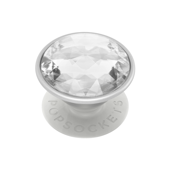 PopSockets PopGrip, Cristal Disco Argent | The Kase
