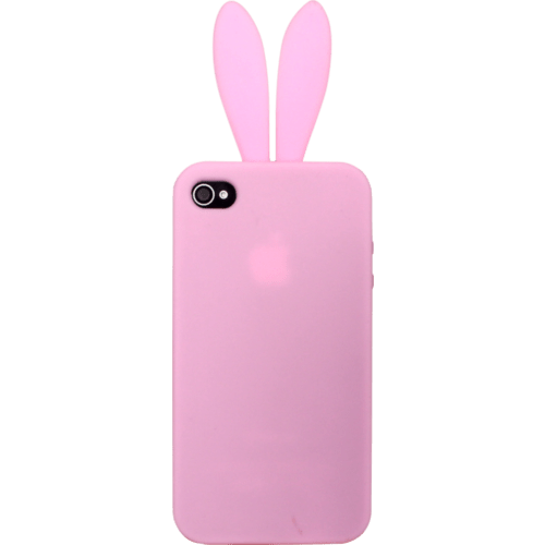 Coque pour Apple iPhone 4/4S, silicone Lapin Rose | Apple iPhone 4S ...