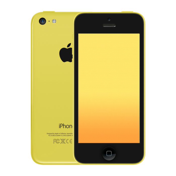 Iphone 5c Yellow Png